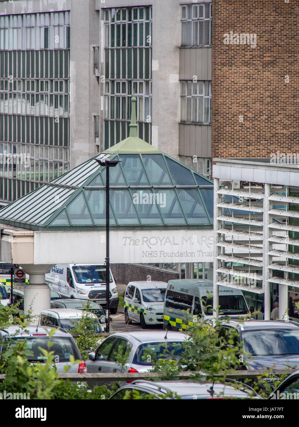 The car park at the Royal Marsden hospital in Sutton, London Stock ...