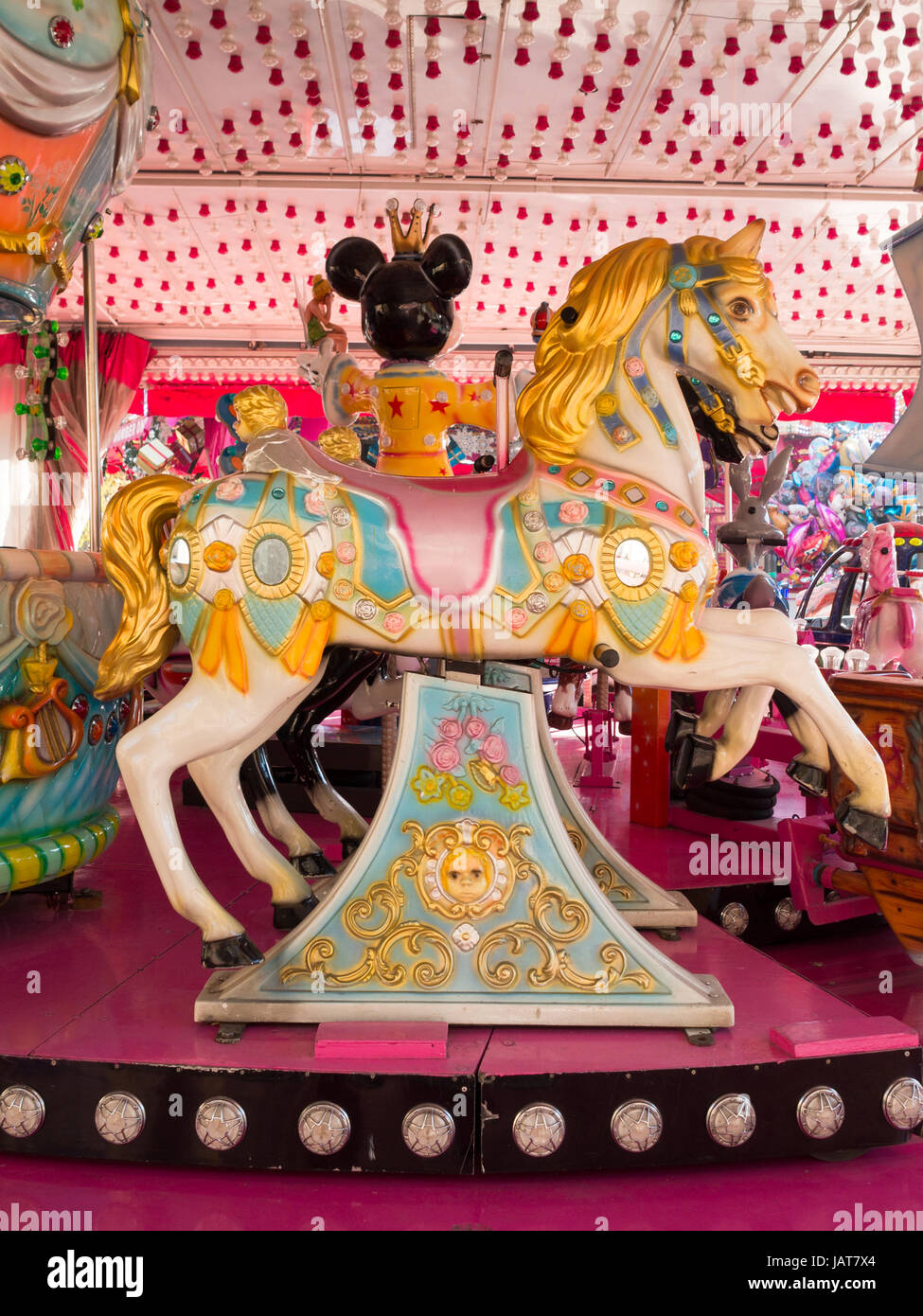 Mary go round horse Stock Photo - Alamy