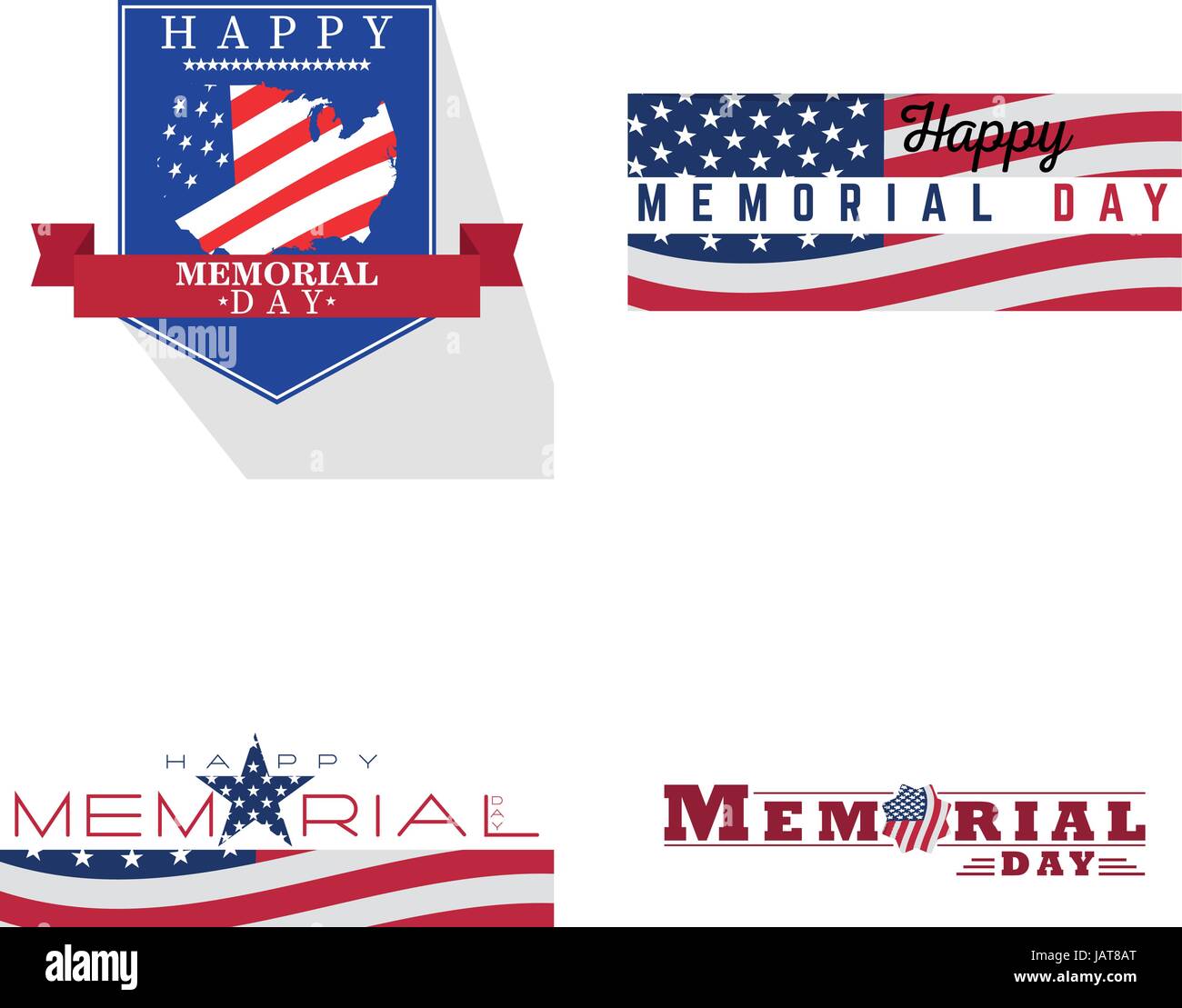 Memorial day emblems Stock Vector Image & Art - Alamy