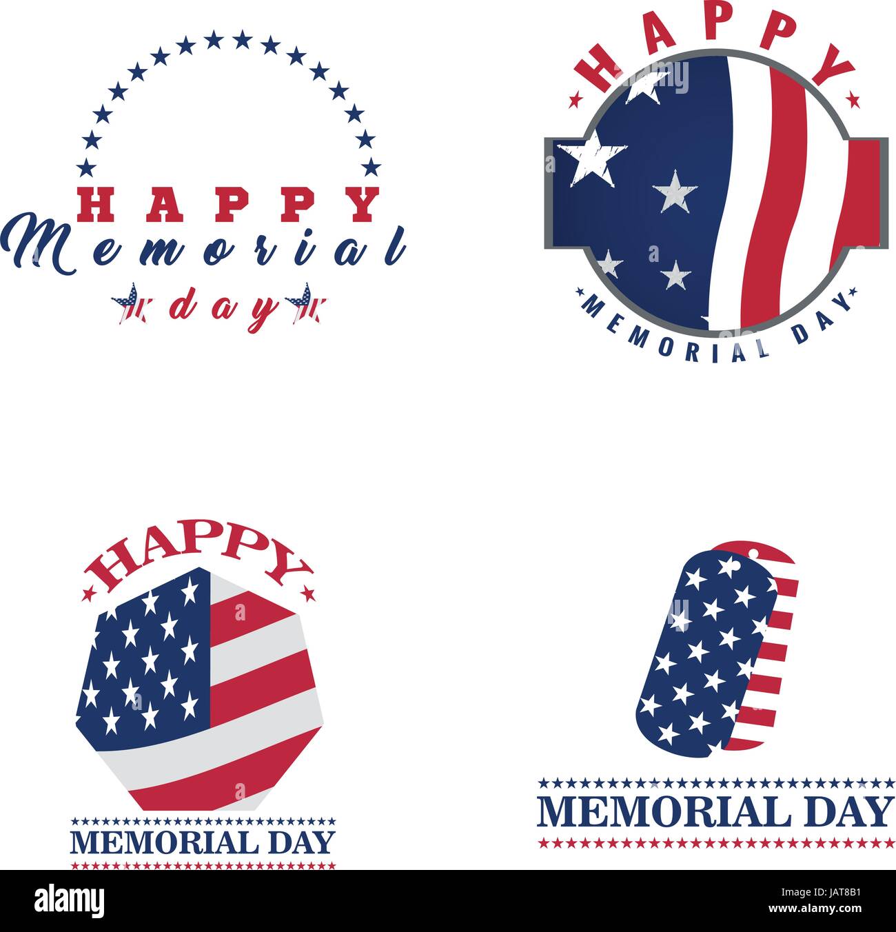 Memorial day emblems Stock Vector Image & Art - Alamy