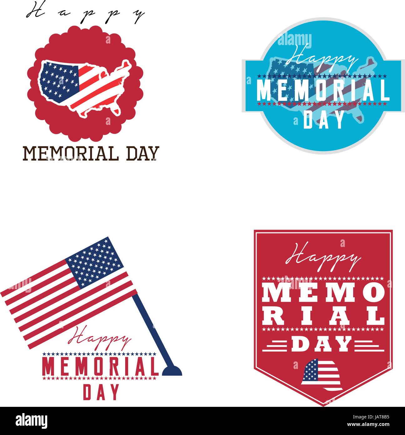 Memorial day emblems Stock Vector Image & Art - Alamy