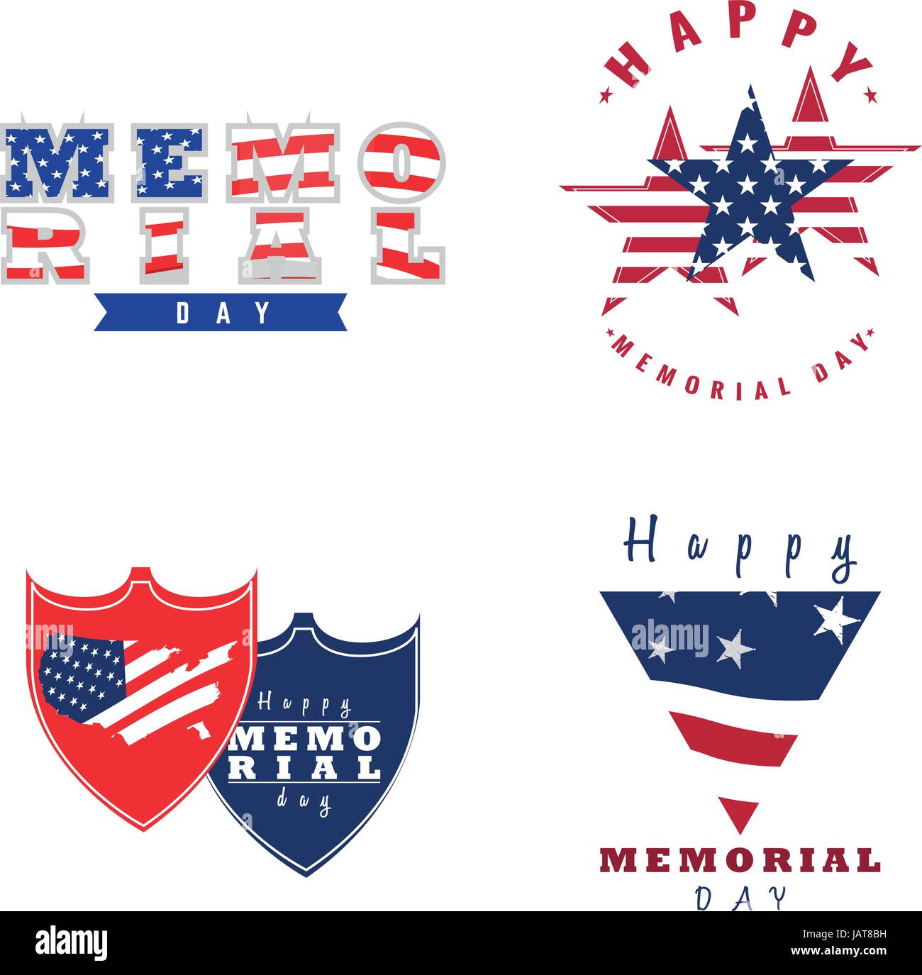 Memorial day emblems Stock Vector Image & Art - Alamy