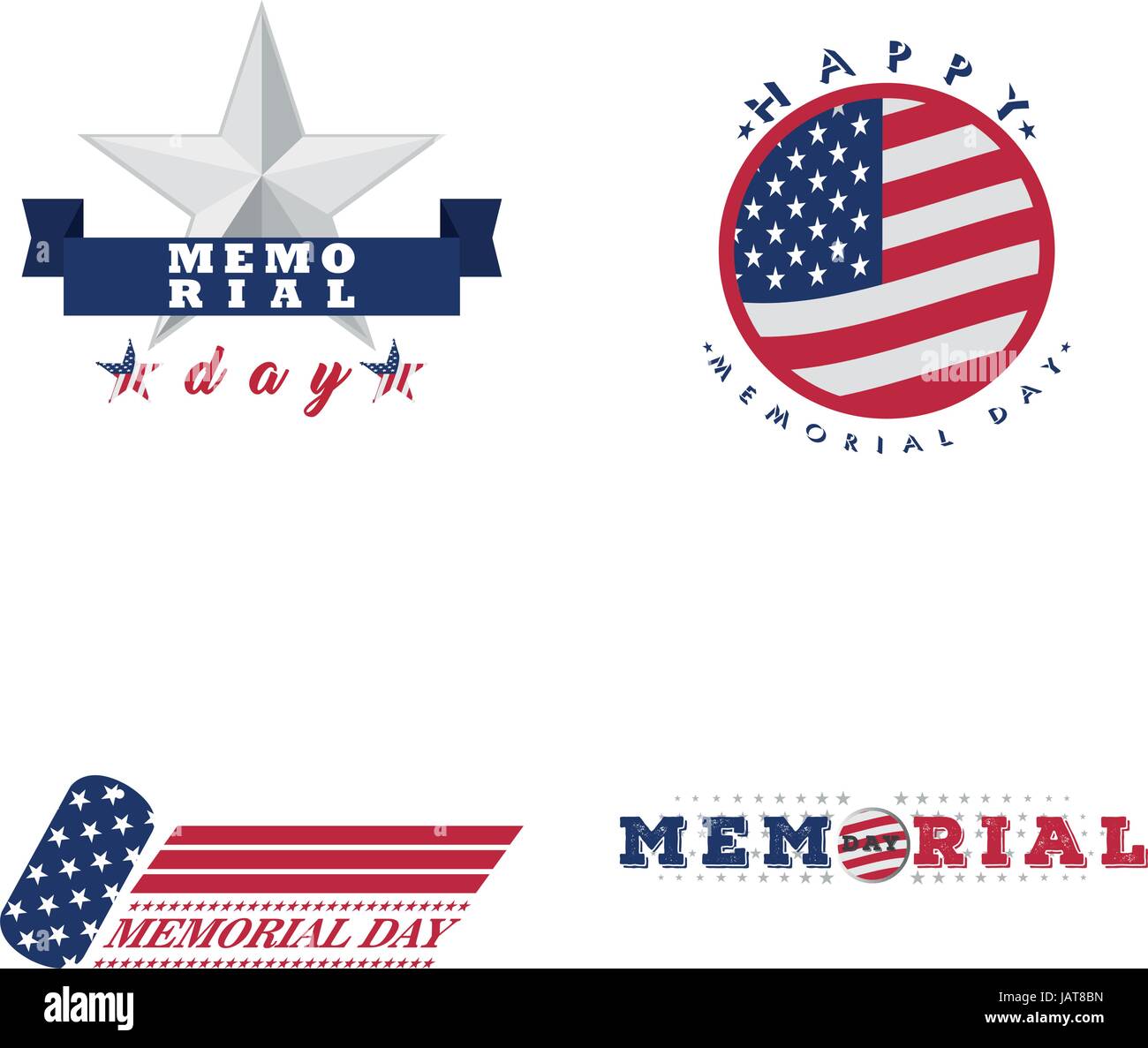Memorial day emblems Stock Vector Image & Art - Alamy