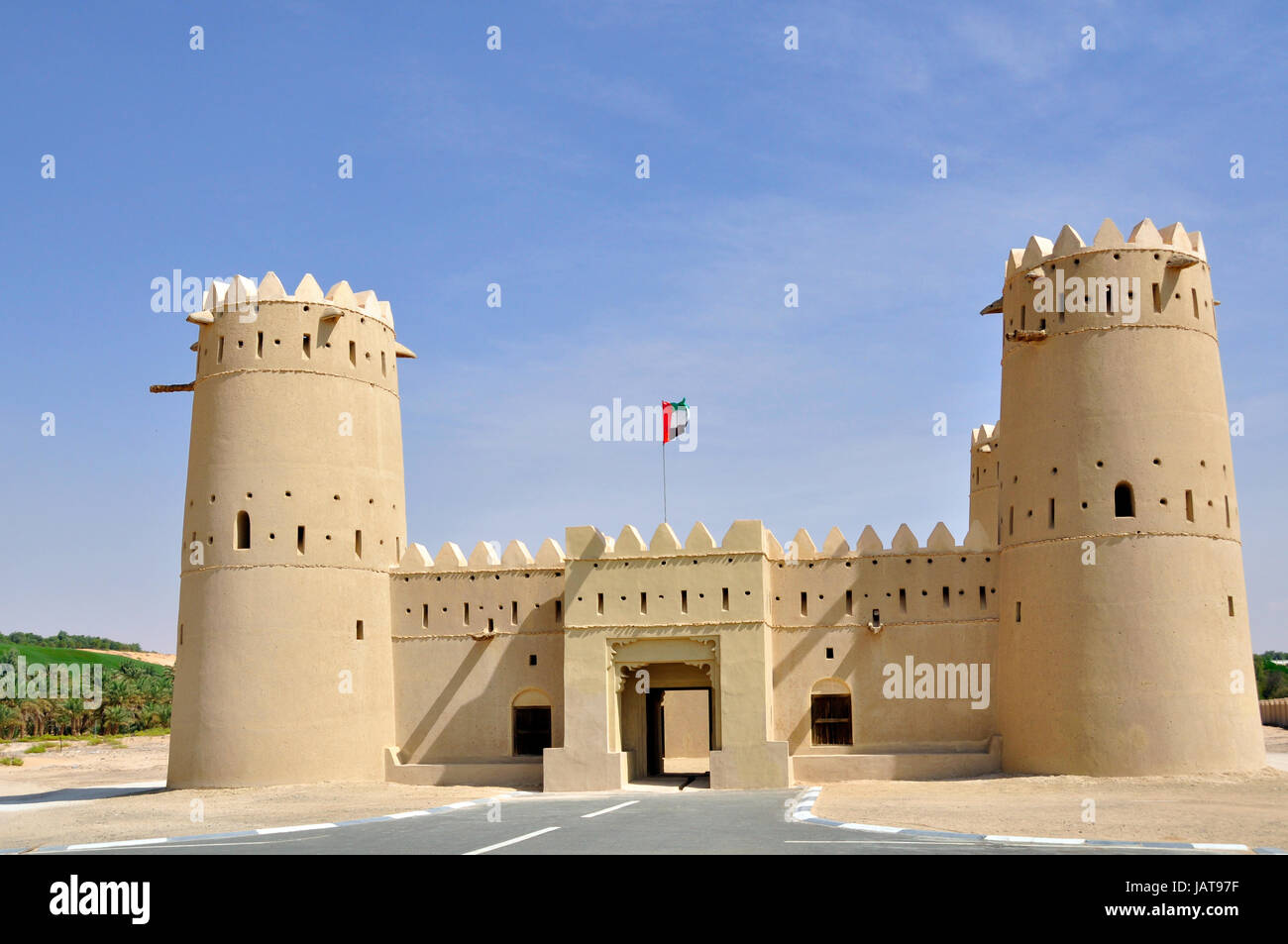This fort, one of several, was built to protect the oases in the Liwa ...