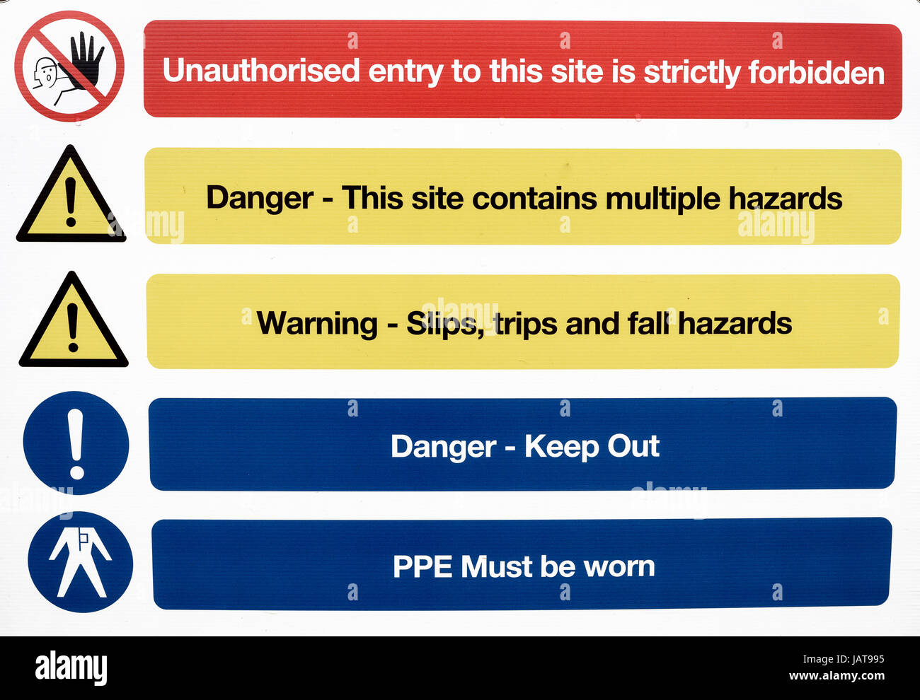 Safety Signs On A Demolition Site at Karen Evans blog