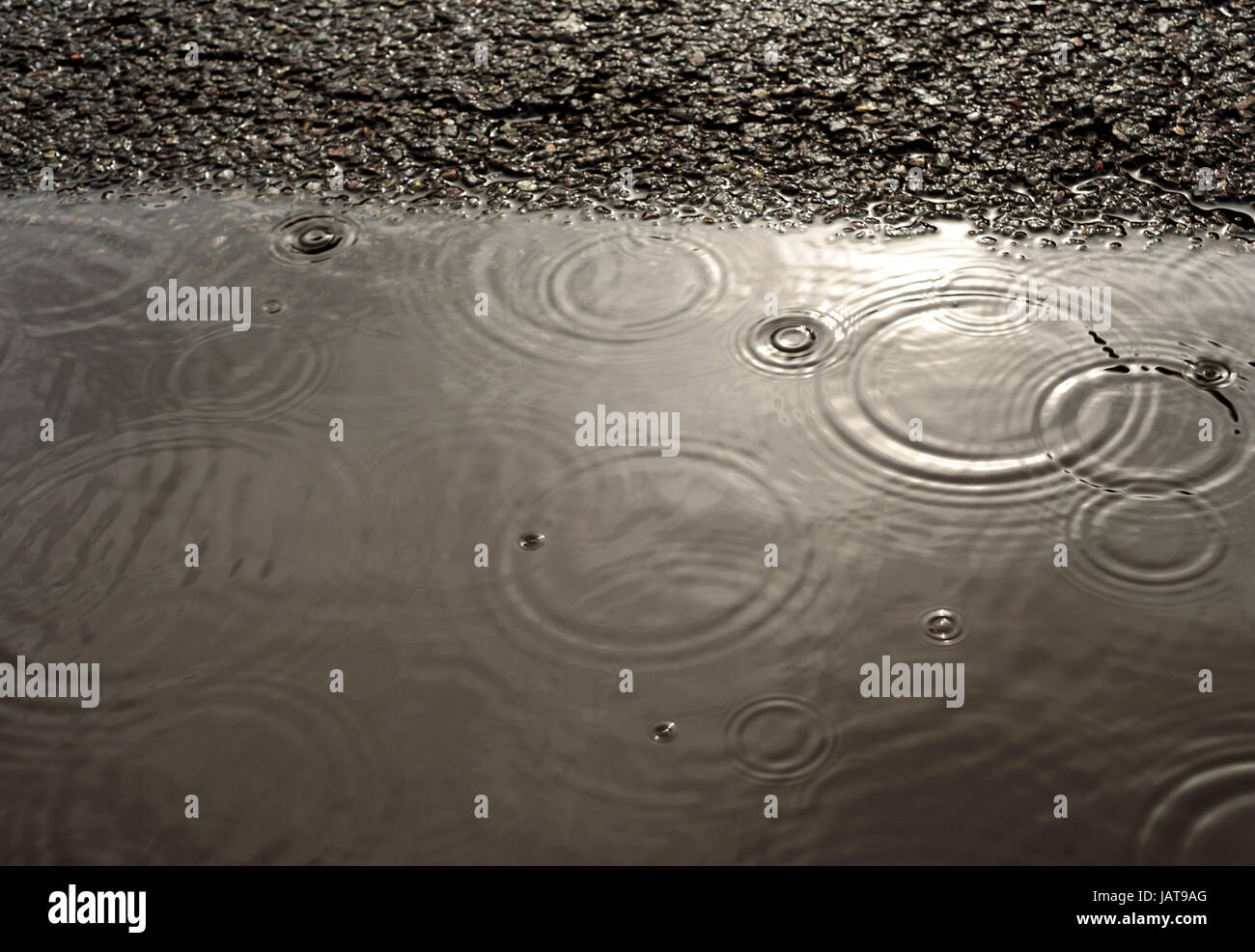 Raindrop ripples puddle pattern hi-res stock photography and images - Alamy