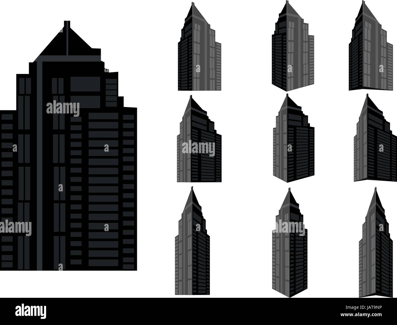 Tower building vector set. Collection of city and landscape.Building ...