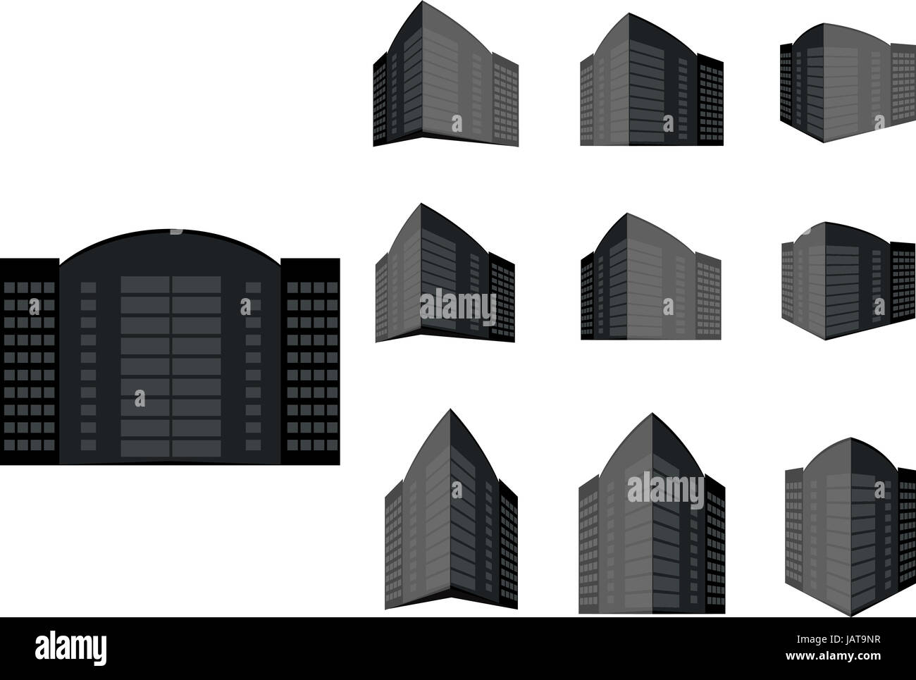 Tower building vector set. Collection of city and landscape.Building ...