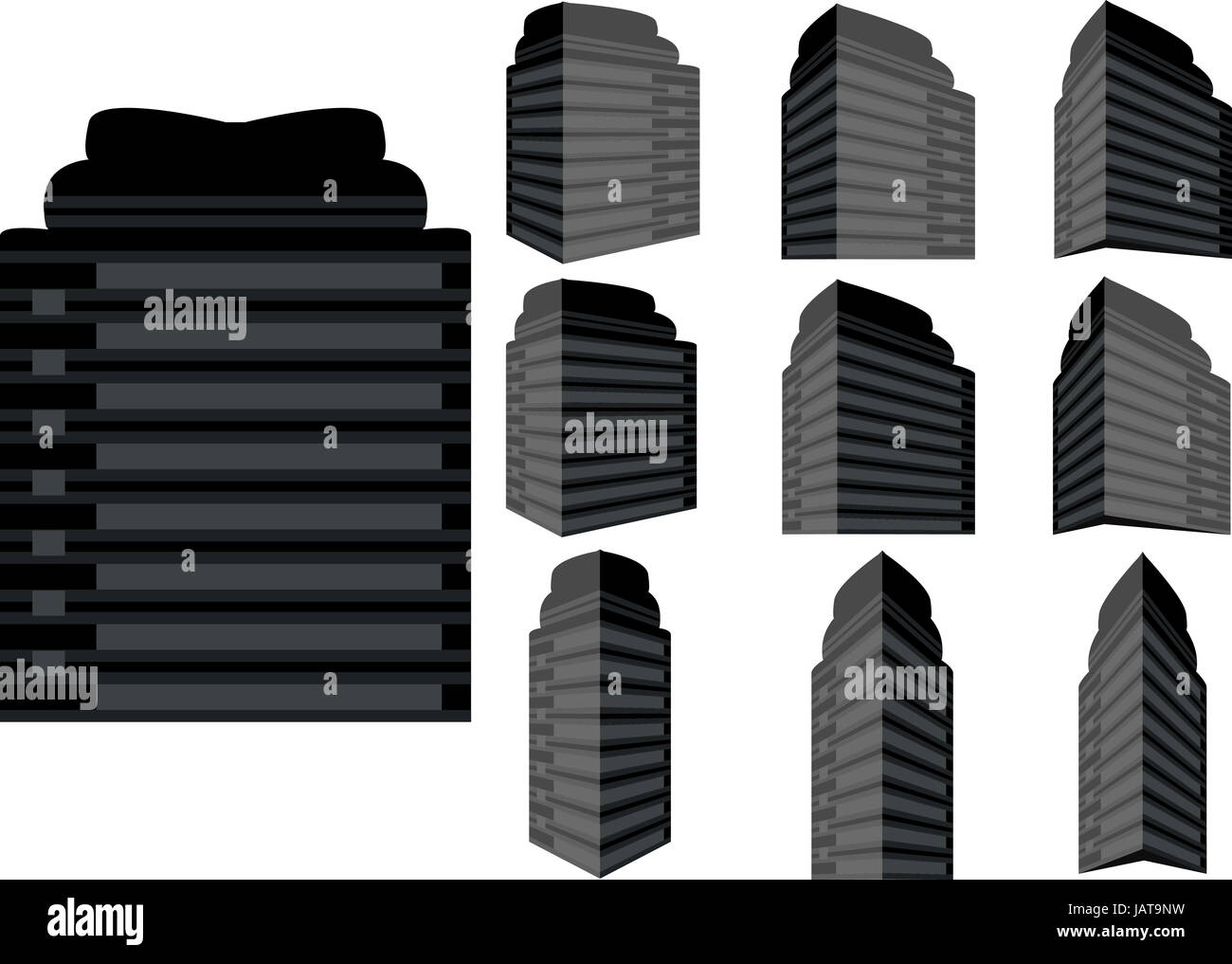 Tower building vector set. Collection of city and landscape.Building ...