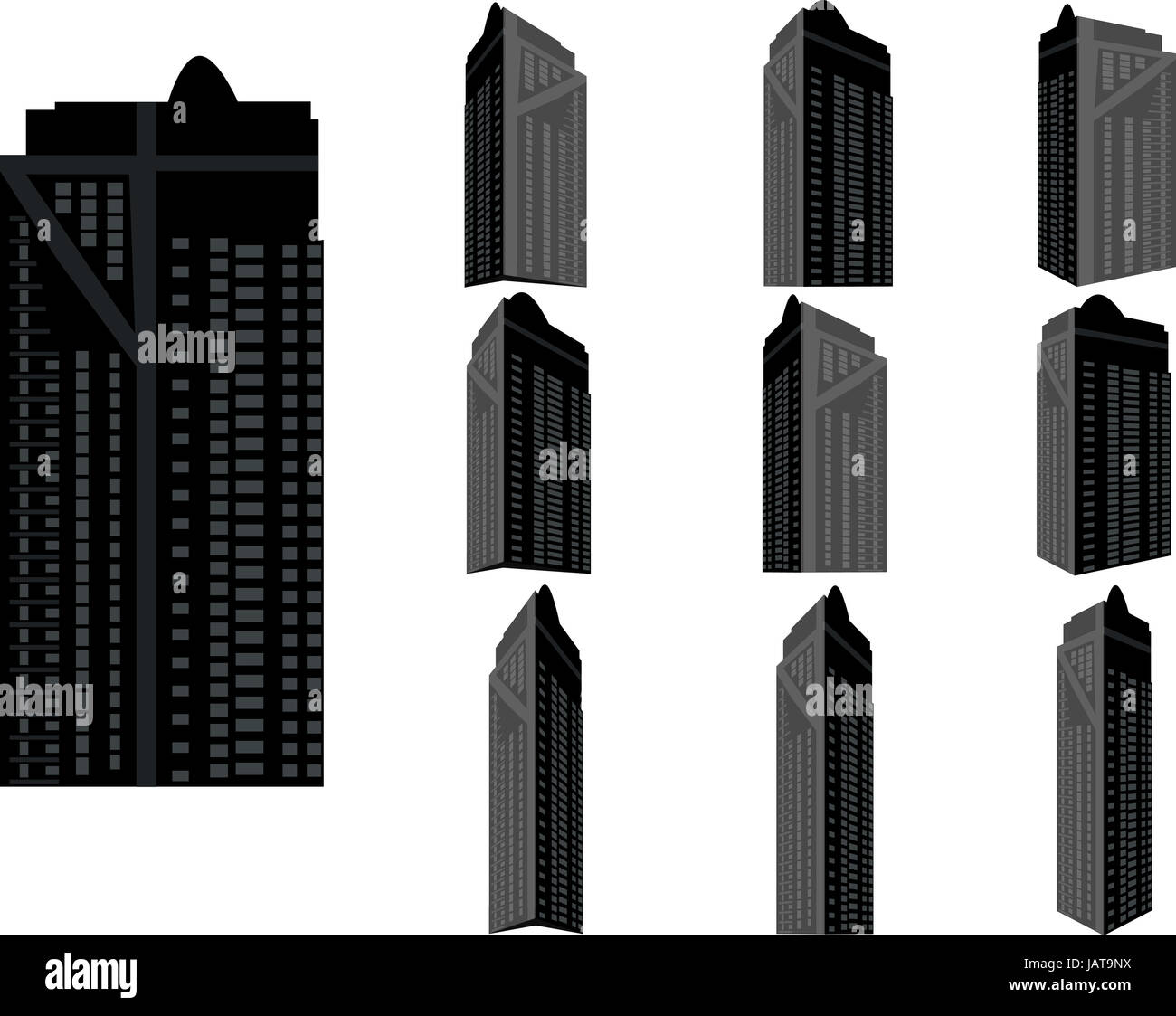 Tower building vector set. Collection of city and landscape.Building ...