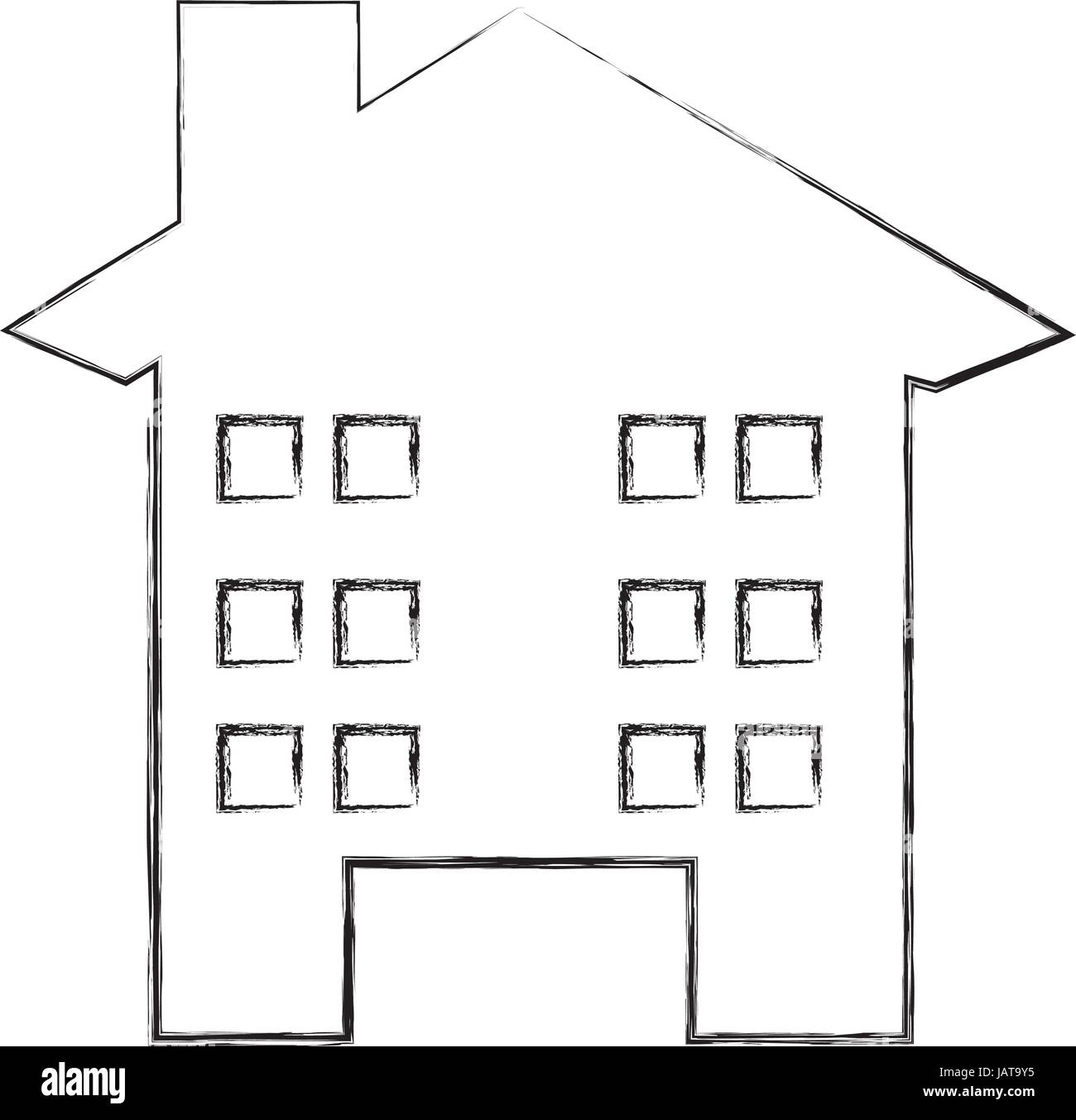 exterior building drawing icon Stock Vector Image & Art - Alamy