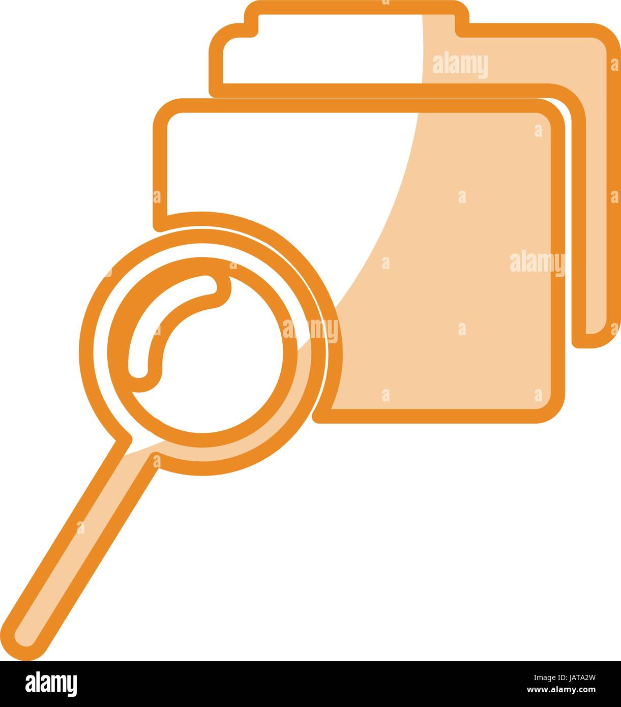 folder file with magnifying glass isolated icon Stock Vector Image ...