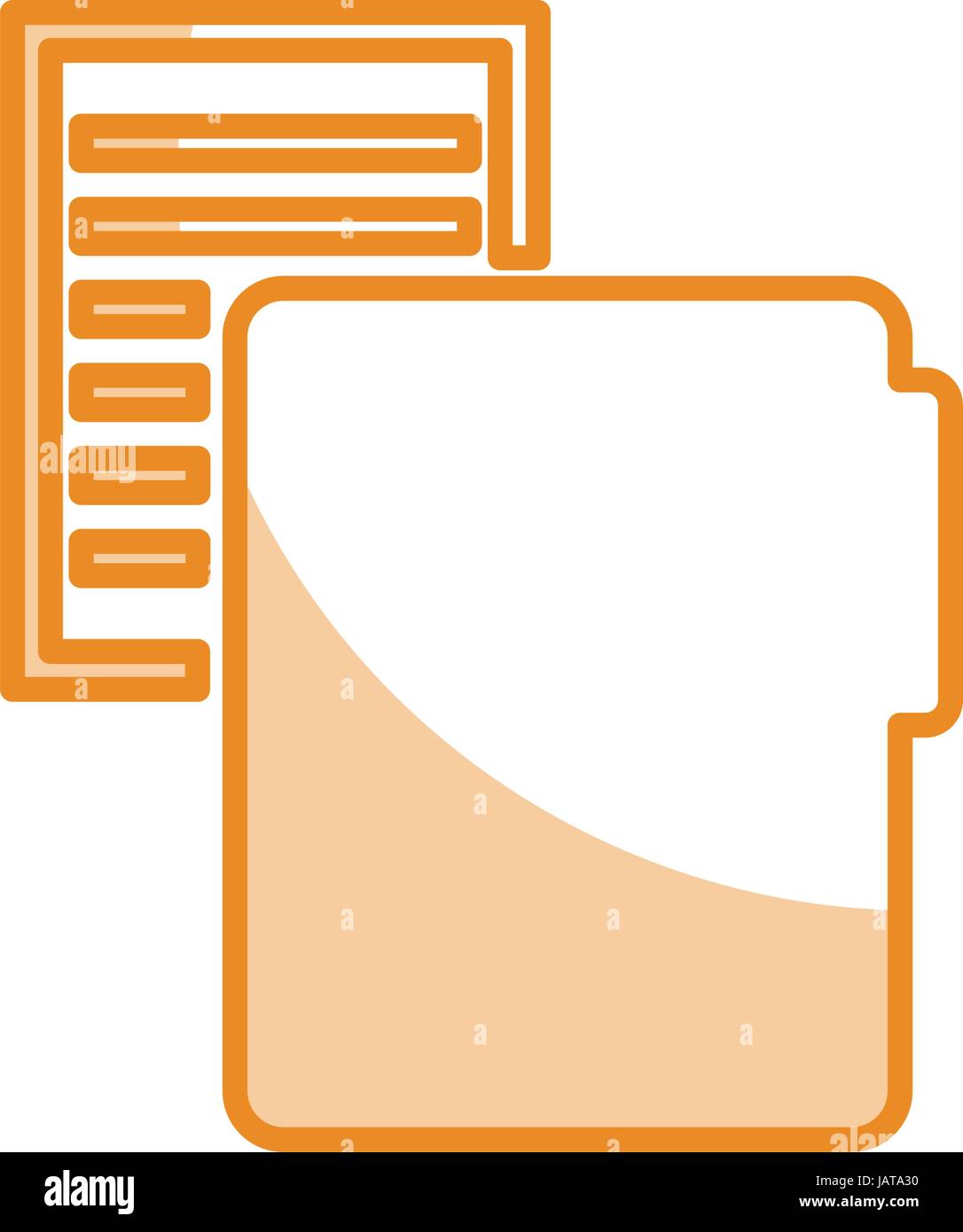 folder file with paper isolated icon Stock Vector Image & Art - Alamy