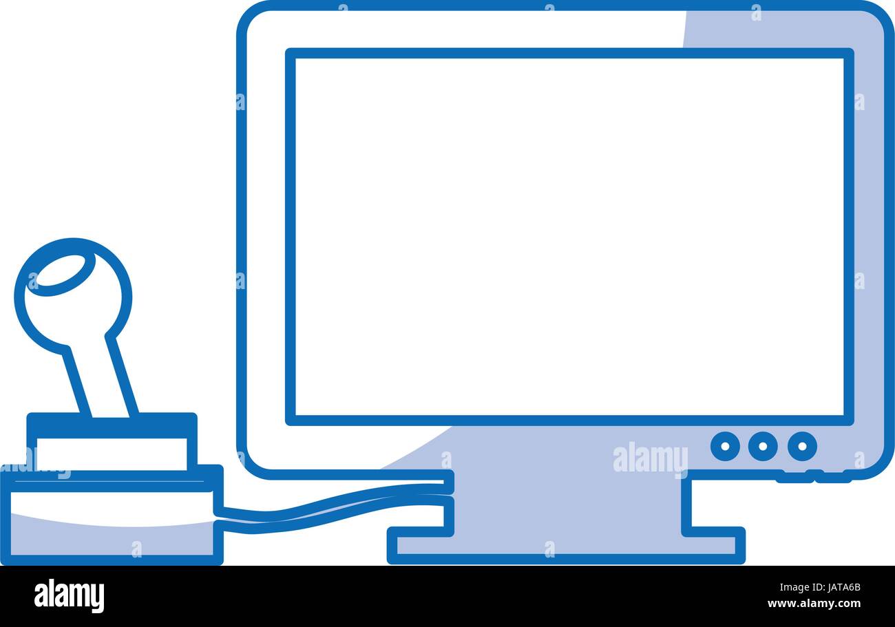video game joystick with monitor Stock Vector Image & Art - Alamy