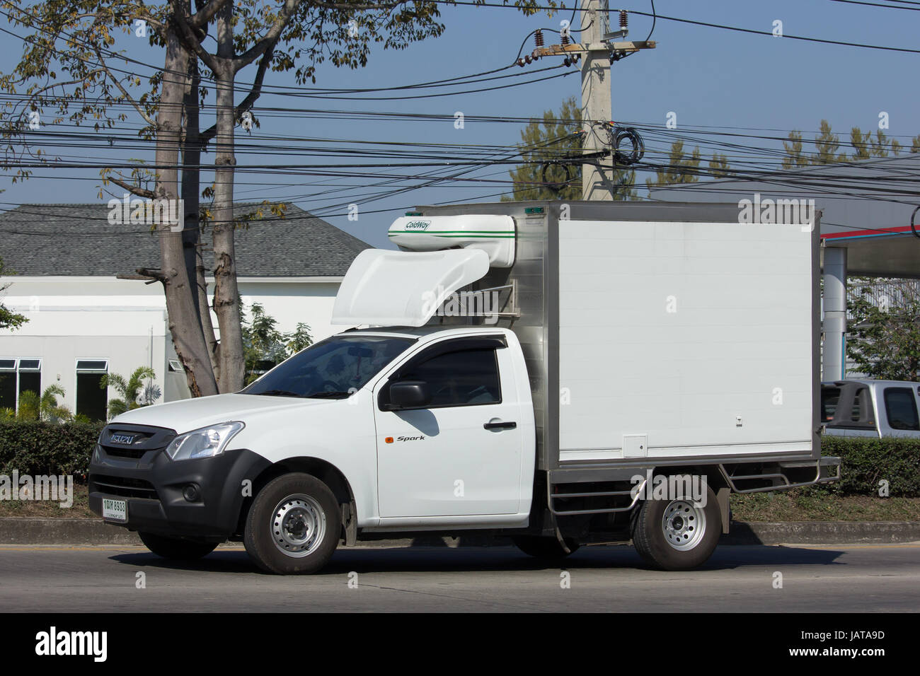 CHIANG MAI, THAILAND -JANUARY 24 2017: Private Cold Container Truck for ...