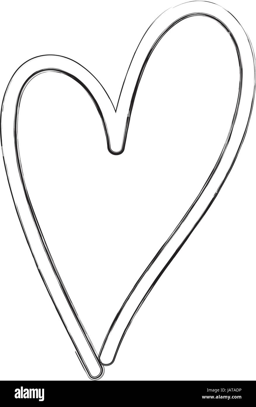 beautiful heart drawing icon Stock Vector Image & Art - Alamy