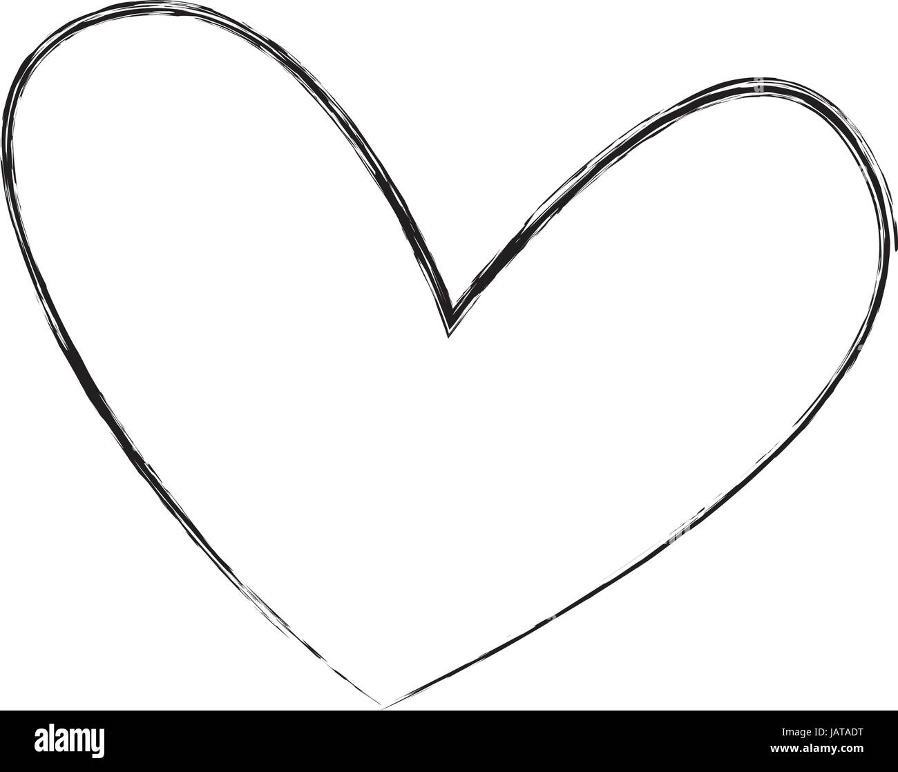 beautiful heart drawing icon Stock Vector Image & Art - Alamy