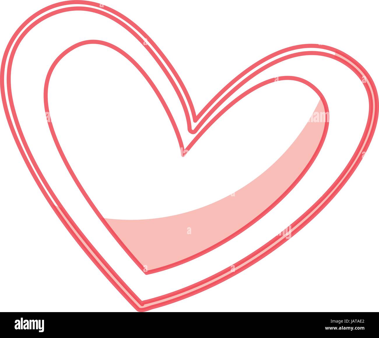 beautiful heart drawing icon Stock Vector Image & Art - Alamy
