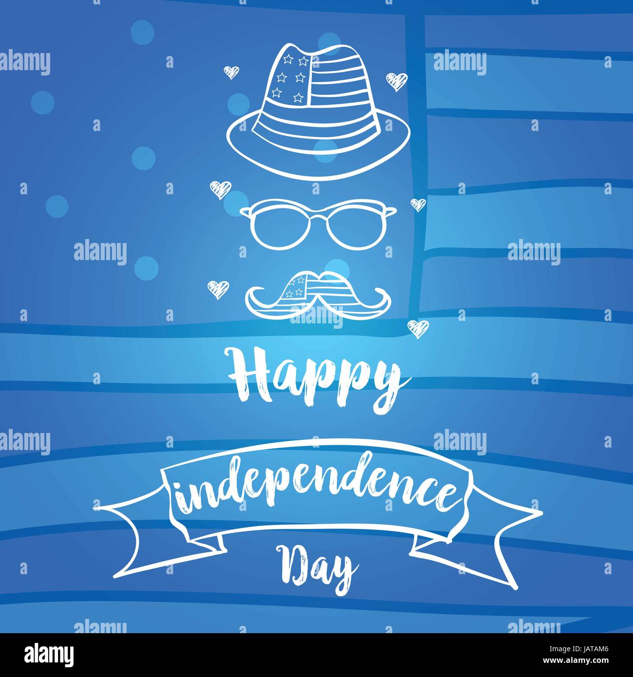 Independence day celebration blue background collection Stock Vector ...