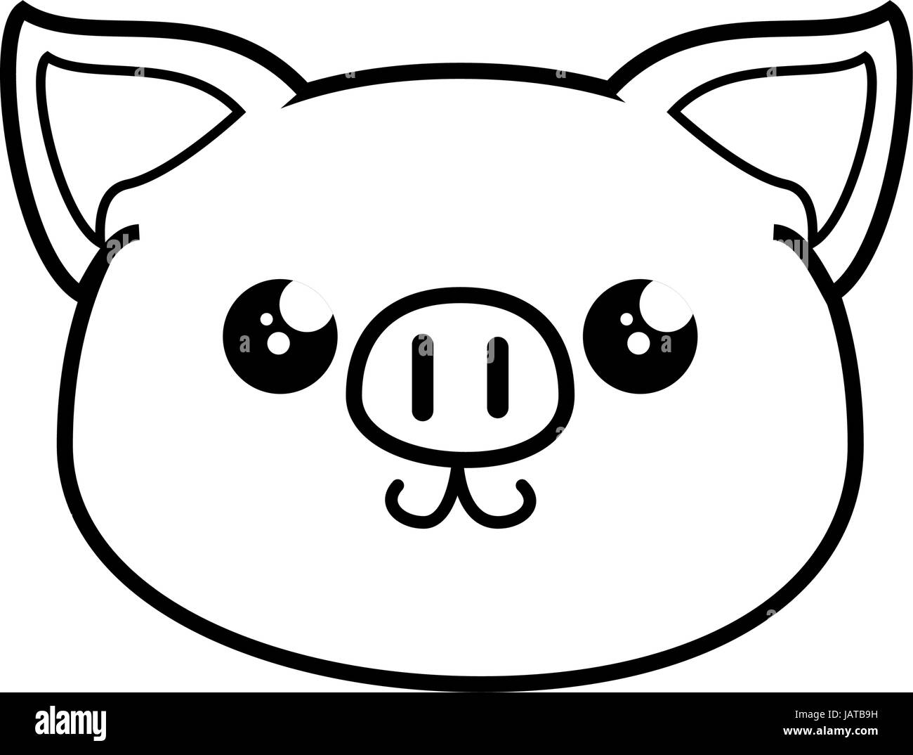 Pig kawaii cartoon Stock Vector Image & Art - Alamy