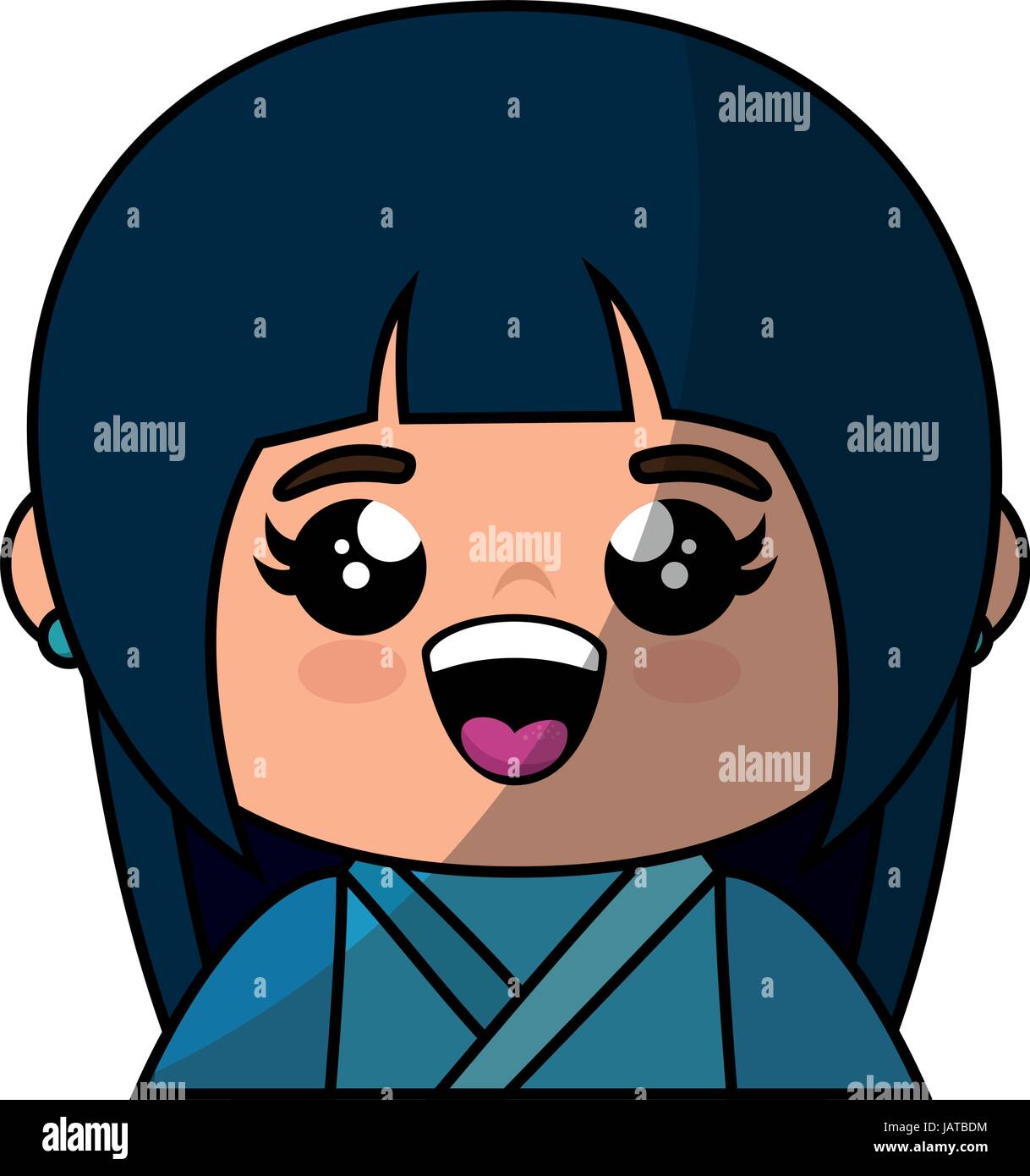 Cute japanese girl cartoon Stock Vector Image & Art - Alamy