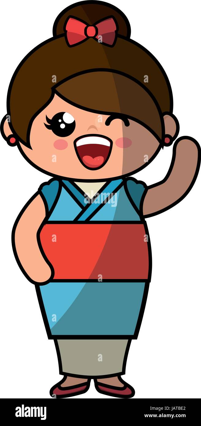 Cute japanese girl cartoon Stock Vector Image & Art - Alamy