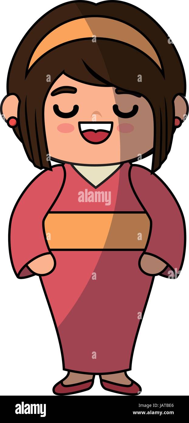 Cute japanese girl cartoon Stock Vector Image & Art - Alamy