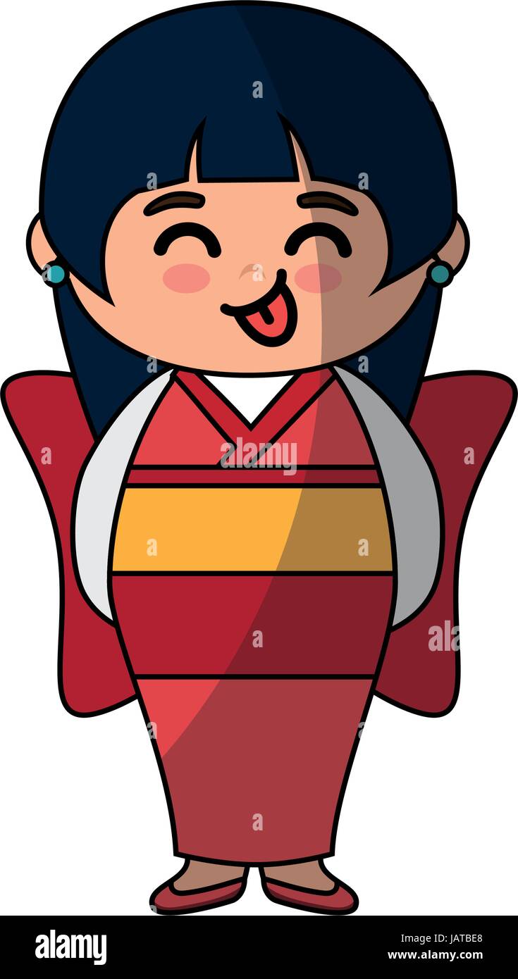 Cute japanese girl cartoon Stock Vector Image & Art - Alamy