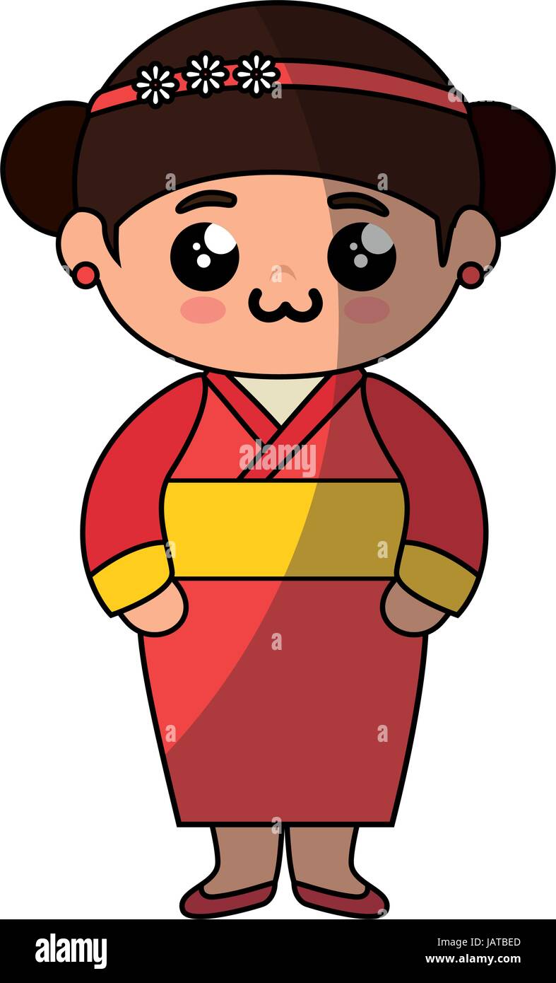Cute japanese girl cartoon Stock Vector Image & Art - Alamy