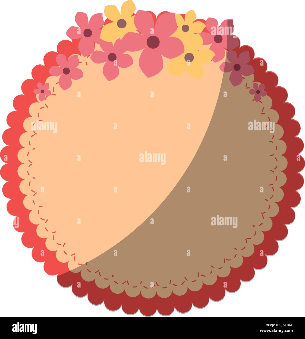 Round frame with flowers Stock Vector Image & Art - Alamy