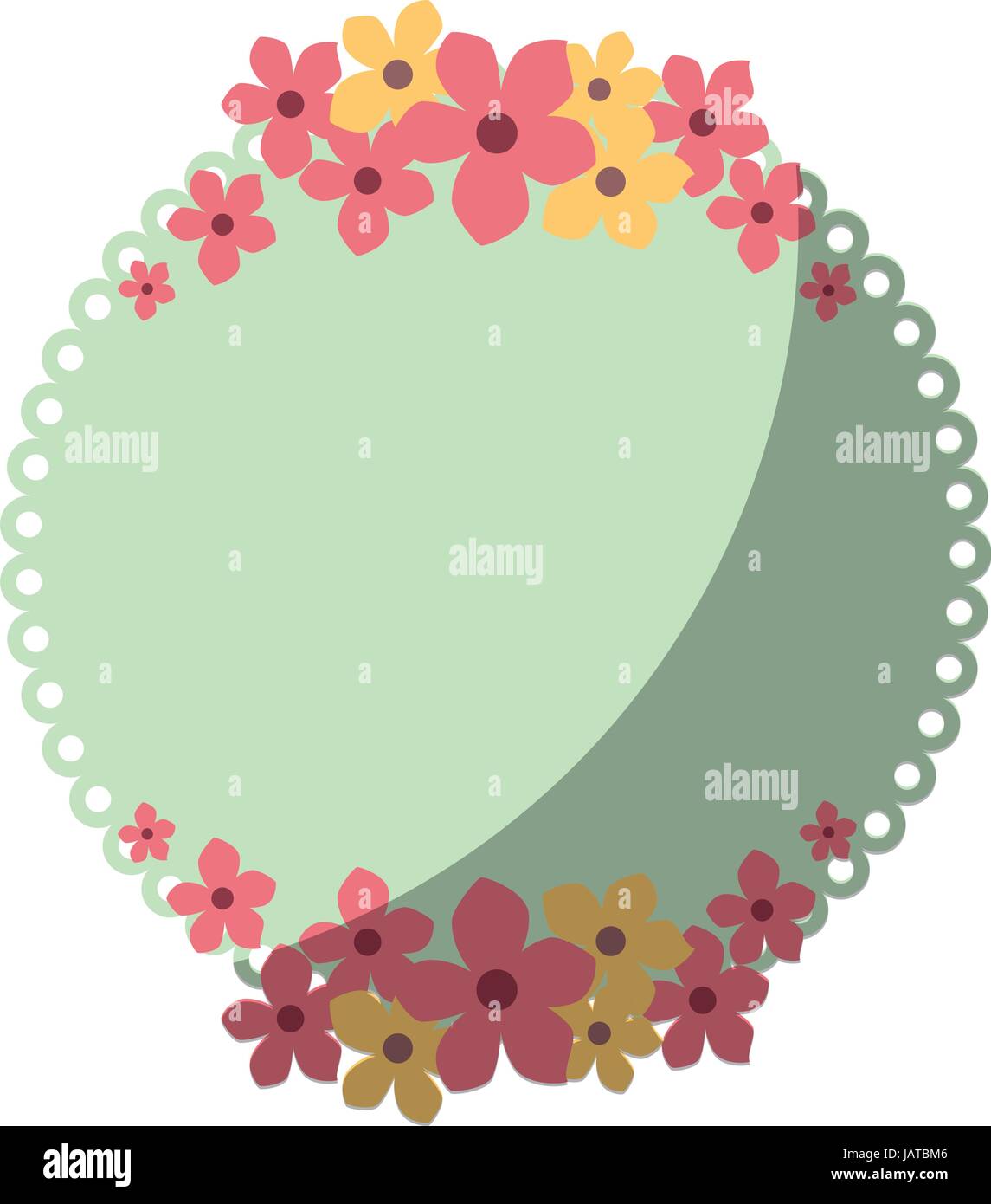 Round frame with flowers Stock Vector Image & Art - Alamy
