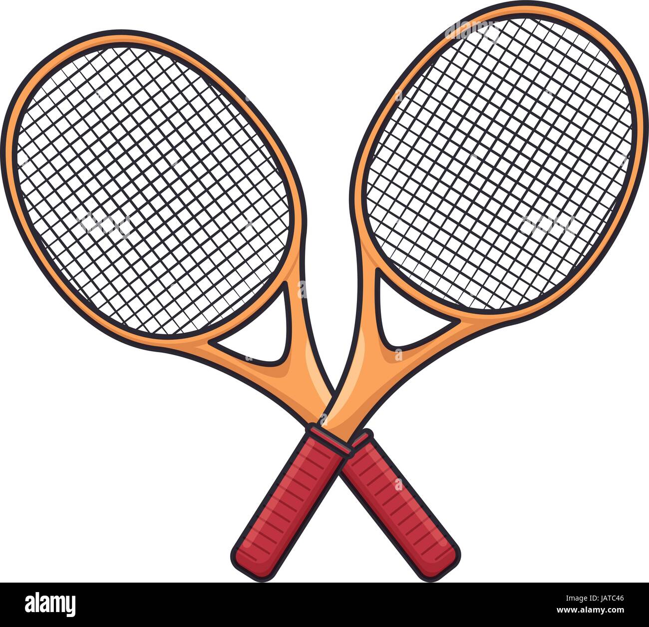 Crossed tennis rackets Cut Out Stock Images & Pictures - Alamy