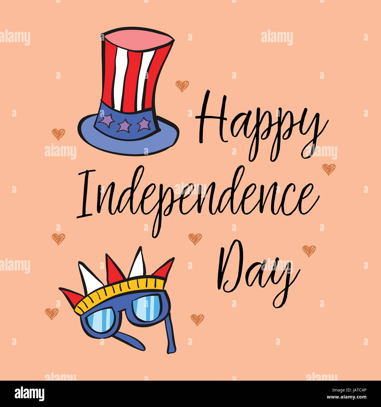 Illustration greeting card independence day Stock Vector Image & Art ...