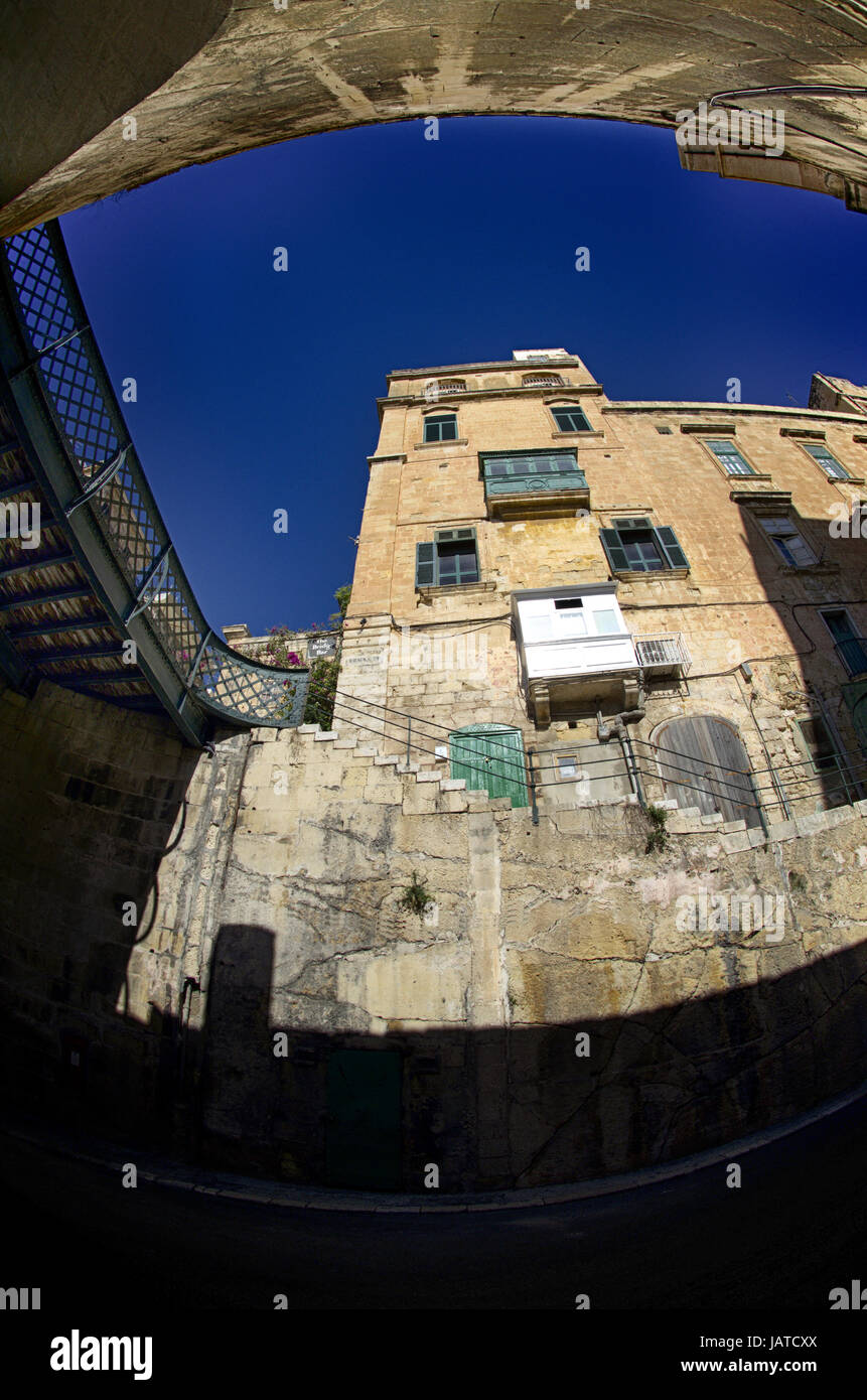 Traditional stone made building in Valletta,Malta Stock Photo - Alamy