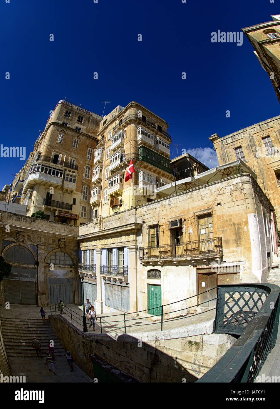 Traditional stone made building in Valletta,Malta Stock Photo - Alamy