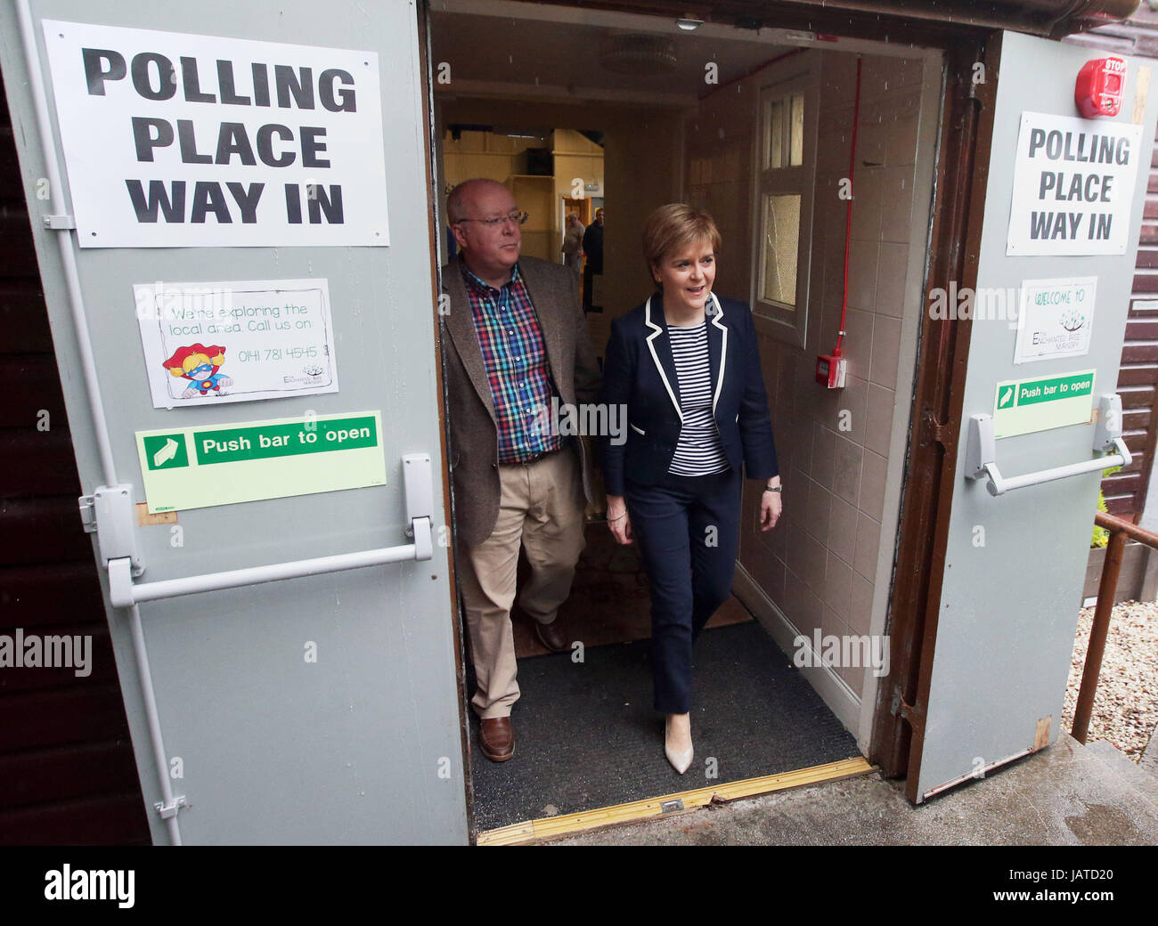 First Minister Nicola Sturgeon and her husband Peter Murrell leave ...