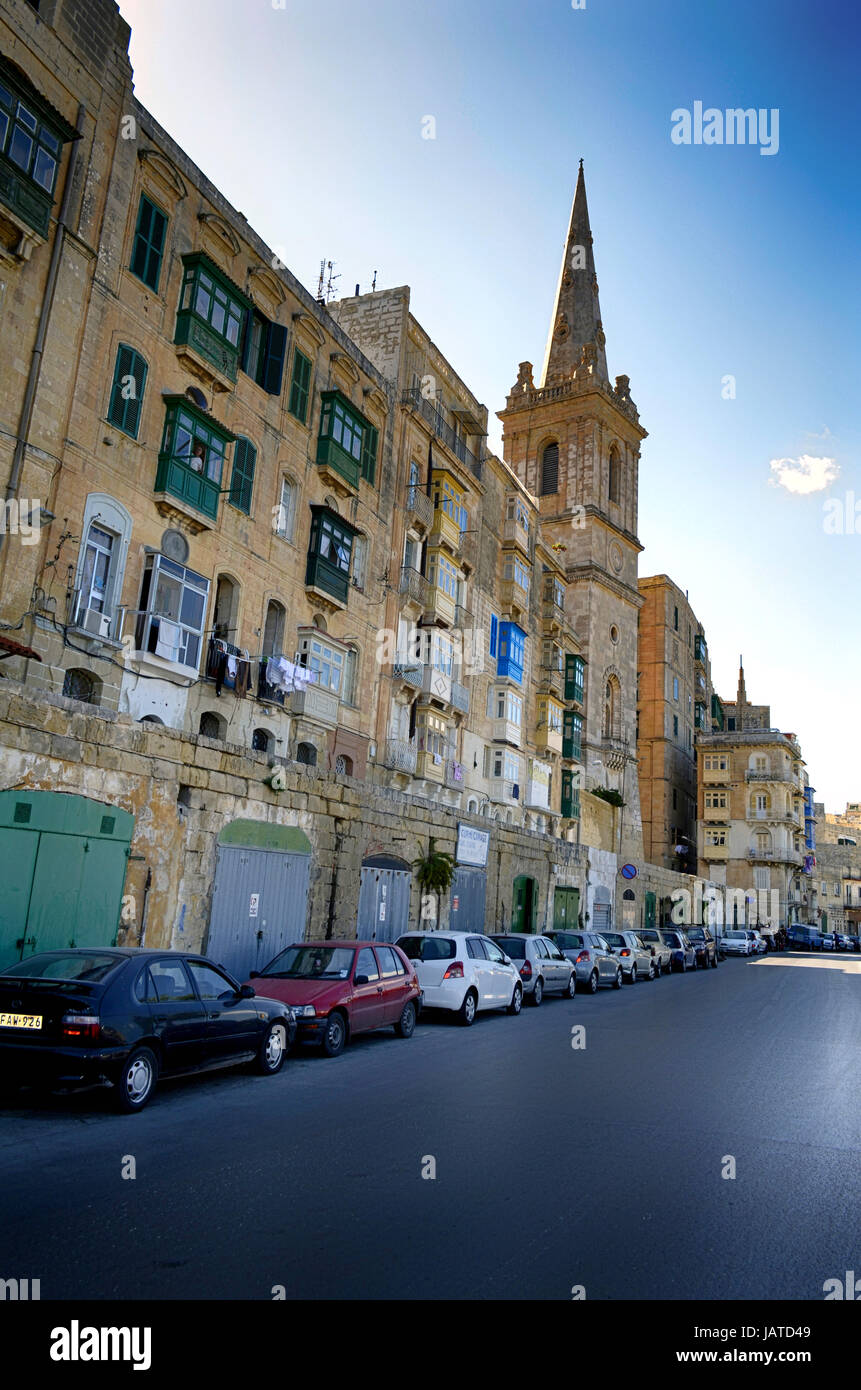 Traditional stone made building in Valletta,Malta Stock Photo - Alamy