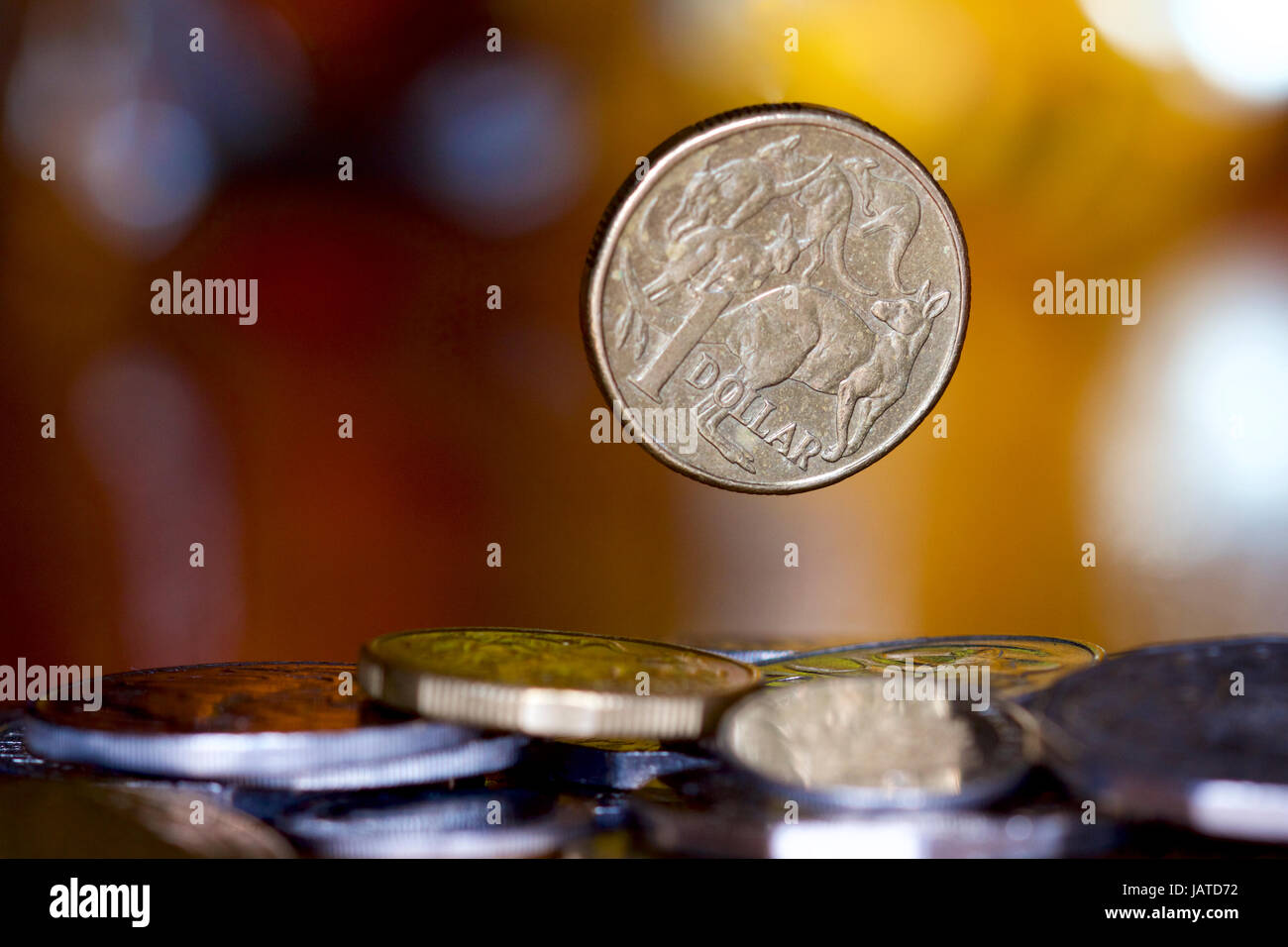 Australian dollar falling Stock Photo - Alamy