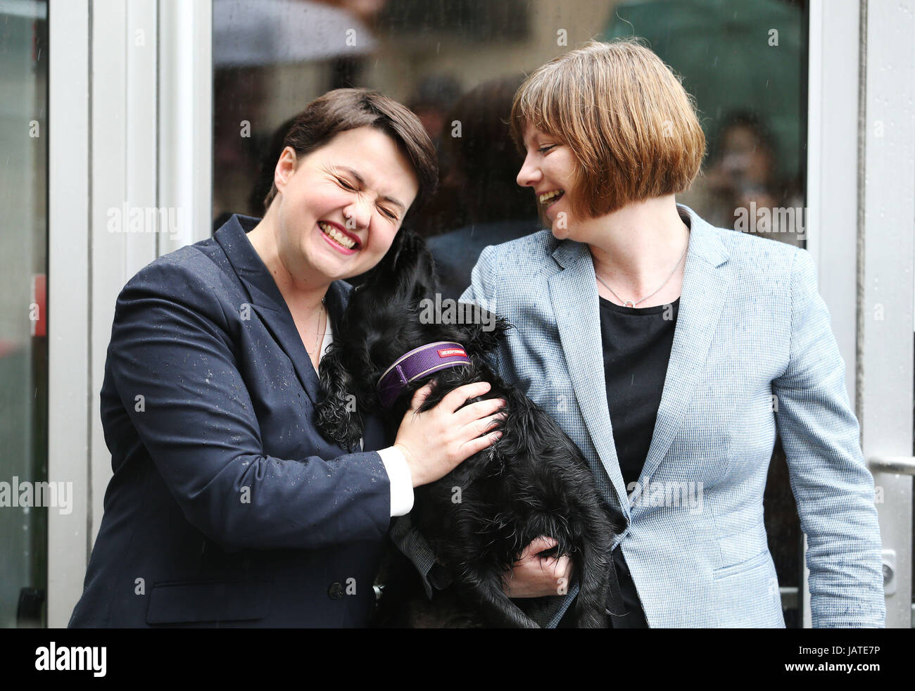 Scottish Conservative leader Ruth Davidson (left) arrives with her ...
