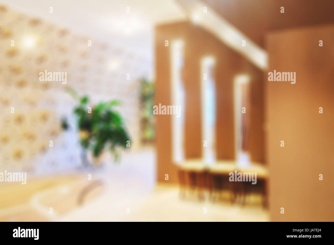 Abstract blur interior in a private house for background Stock Photo ...