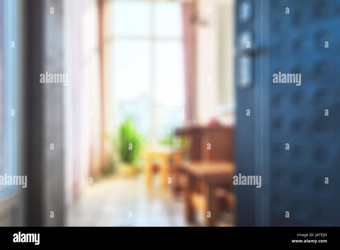 Abstract blur interior in a private house for background Stock Photo ...