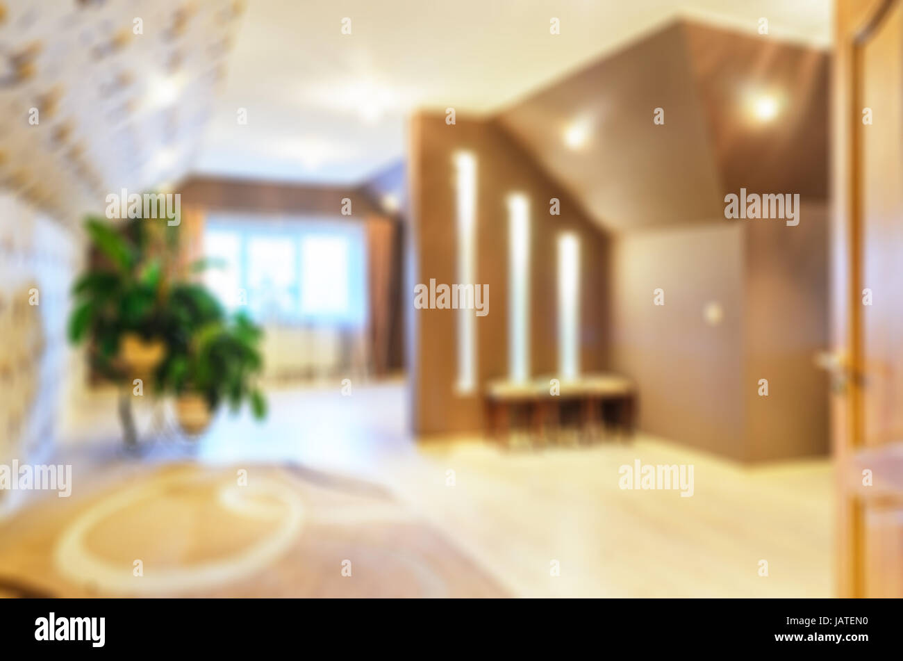 Abstract blur interior in a private house for background Stock Photo ...