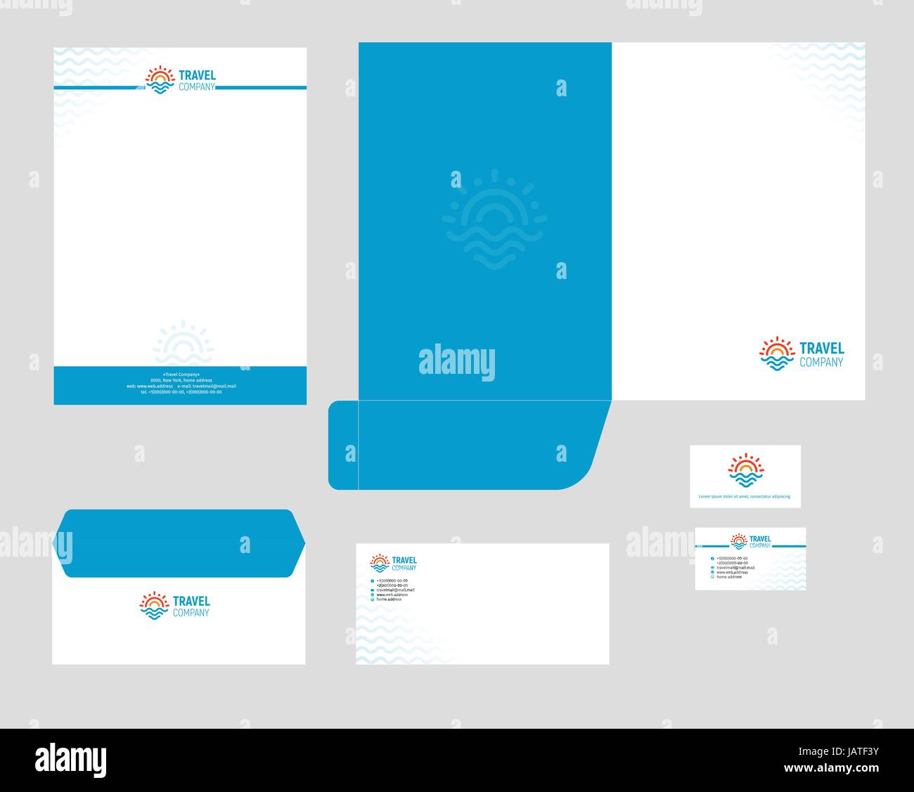 Visual brand corporate business identity vector design set template ...