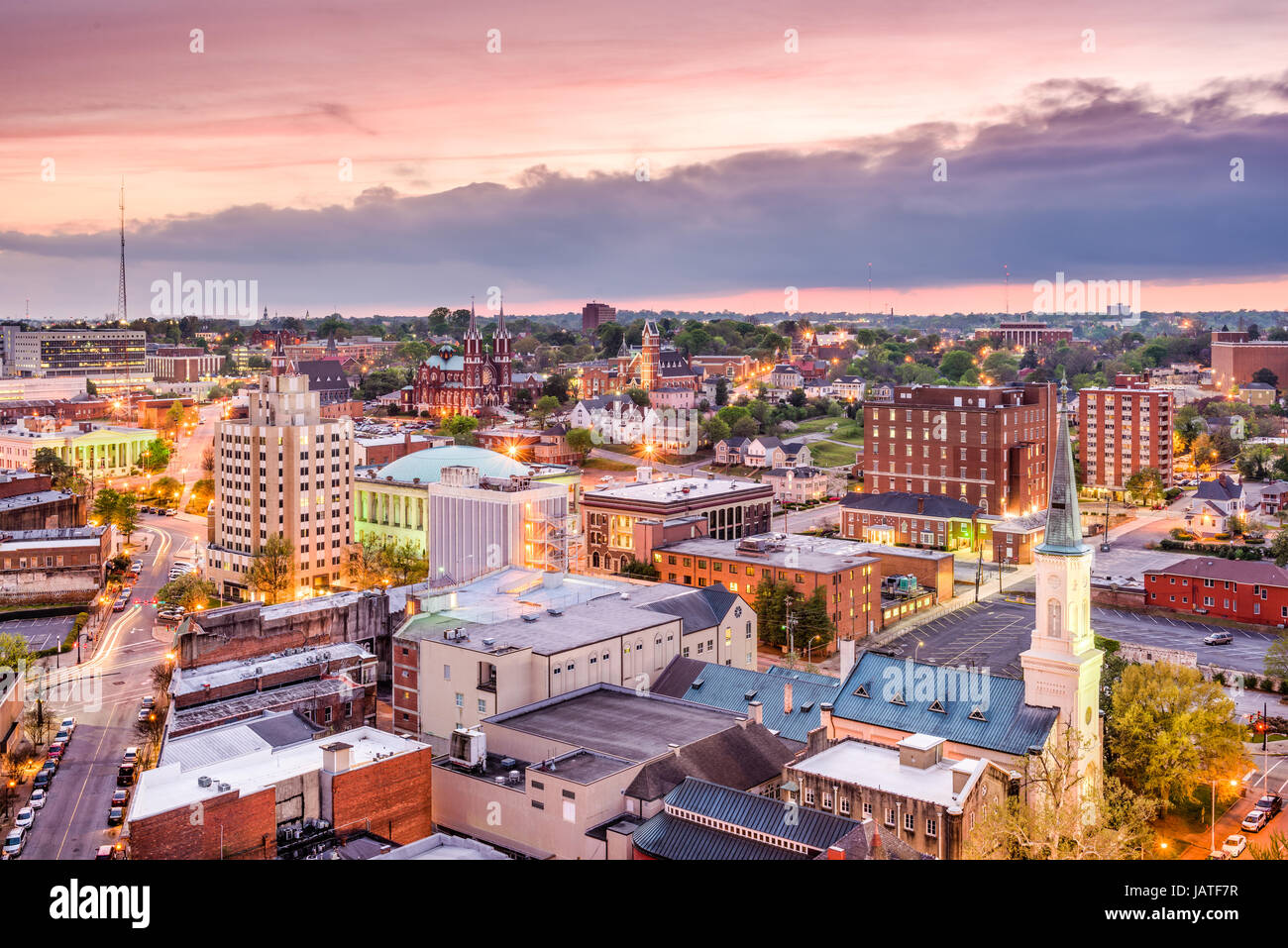 Macon, Georgia, USA downtown skyline Stock Photo - Alamy