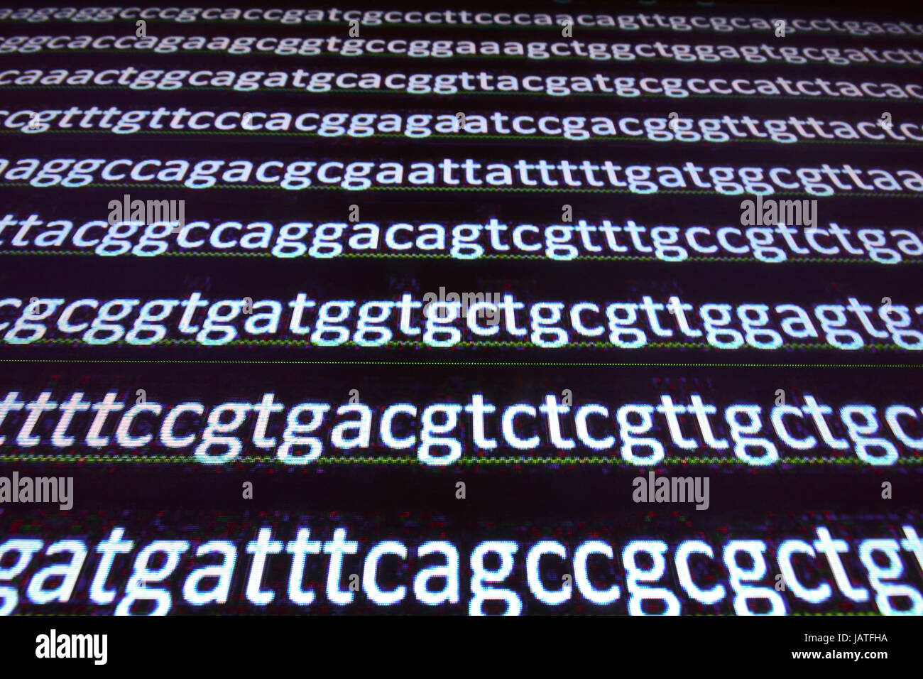 Sequencing the gene. Sequence of nucleotide bases in the decoded DNA ...