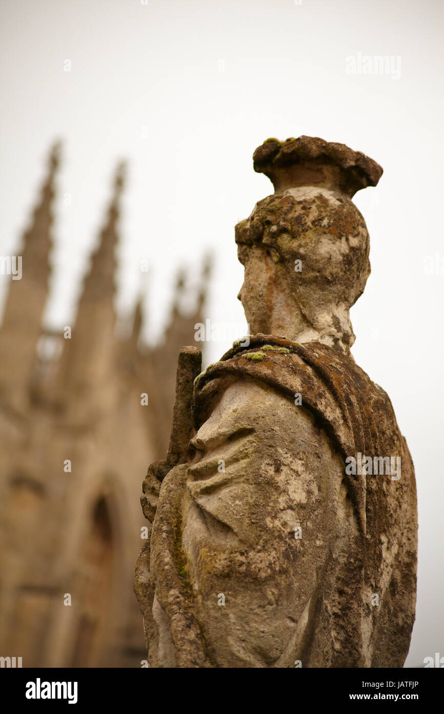 Stone statue in the Roman Baths in Bath city centre Stock Photo - Alamy