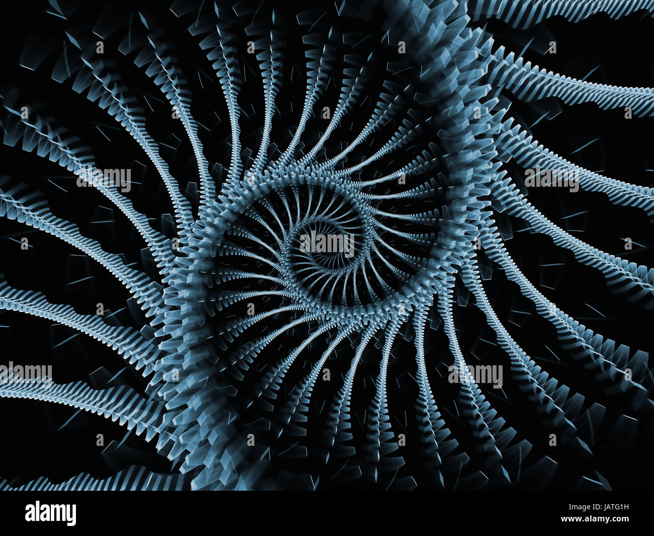 Blue Gears series. Background of blue fractal gear elements for your ...