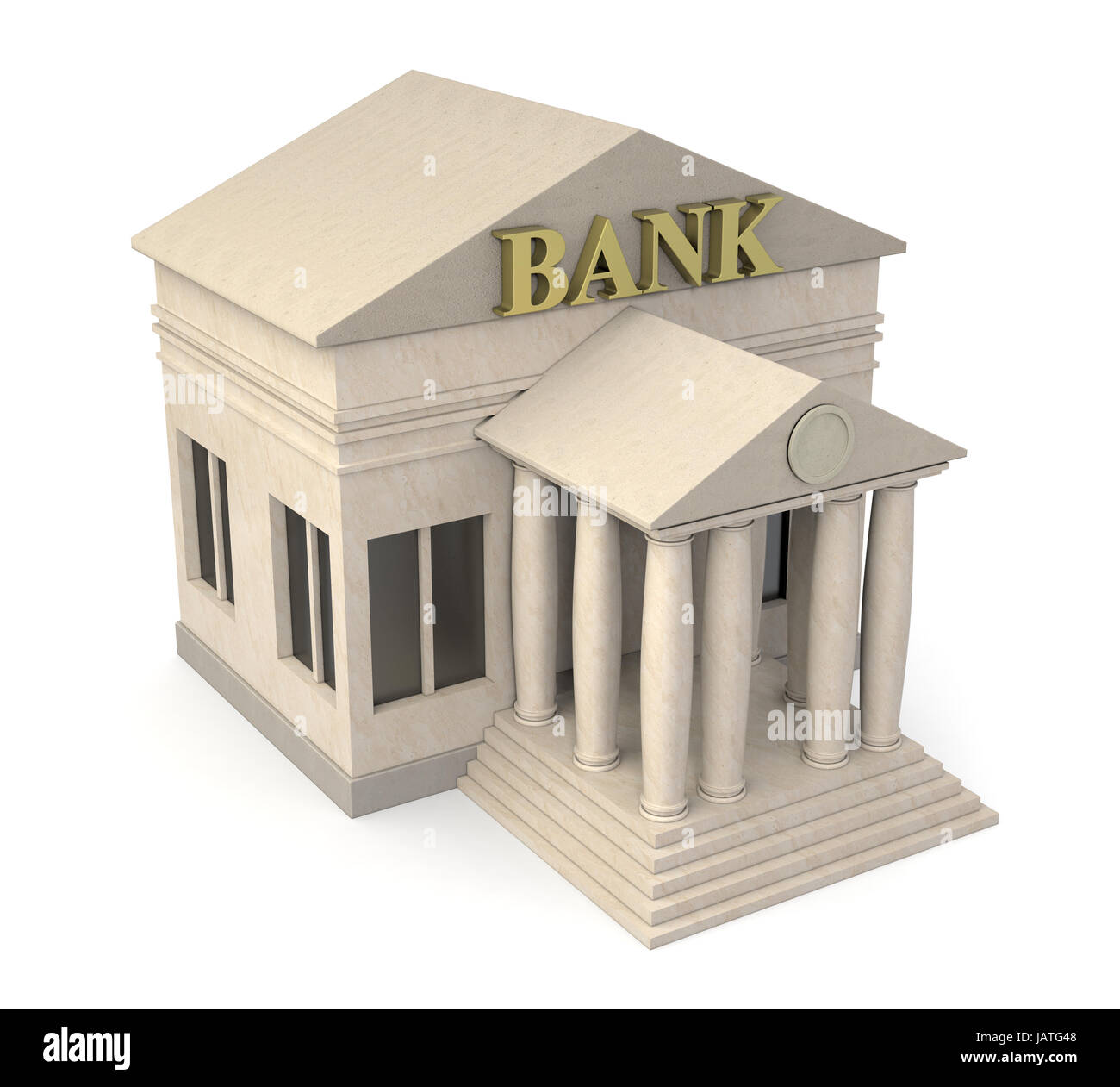 top view of a bank building (3d render Stock Photo - Alamy