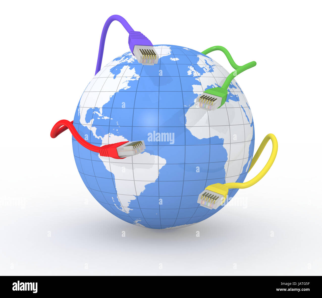 one world globe with some network connectors, concept of global network ...