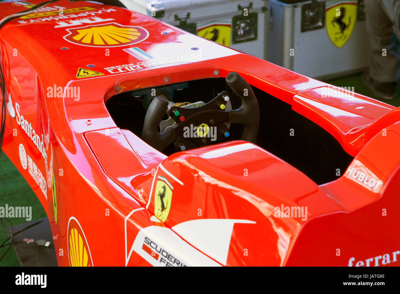 CASALE MONFERRATO, ITALY - DECEMBER 1ST: Steering wheel of single ...